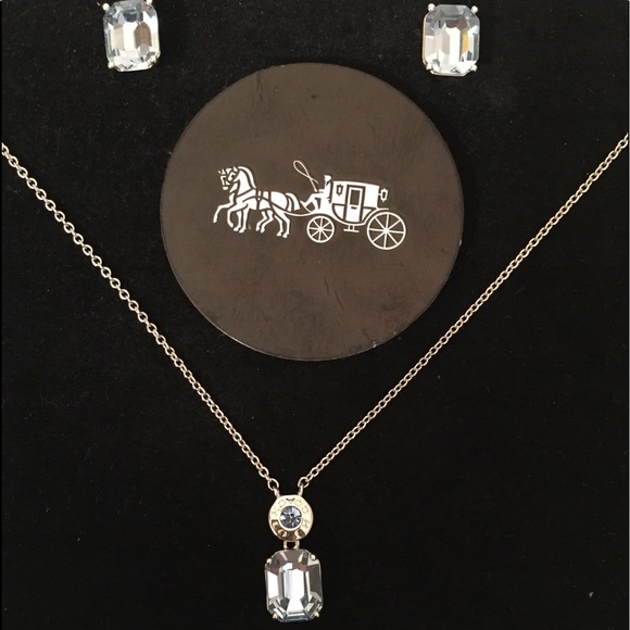 Coach | Jewelry | Coach Emerald Cut Crystal Set | Poshmark